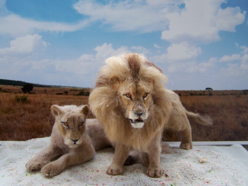 MADE TO ORDER Ooak Dollhouse Miniature Lion or Lionness by | Etsy