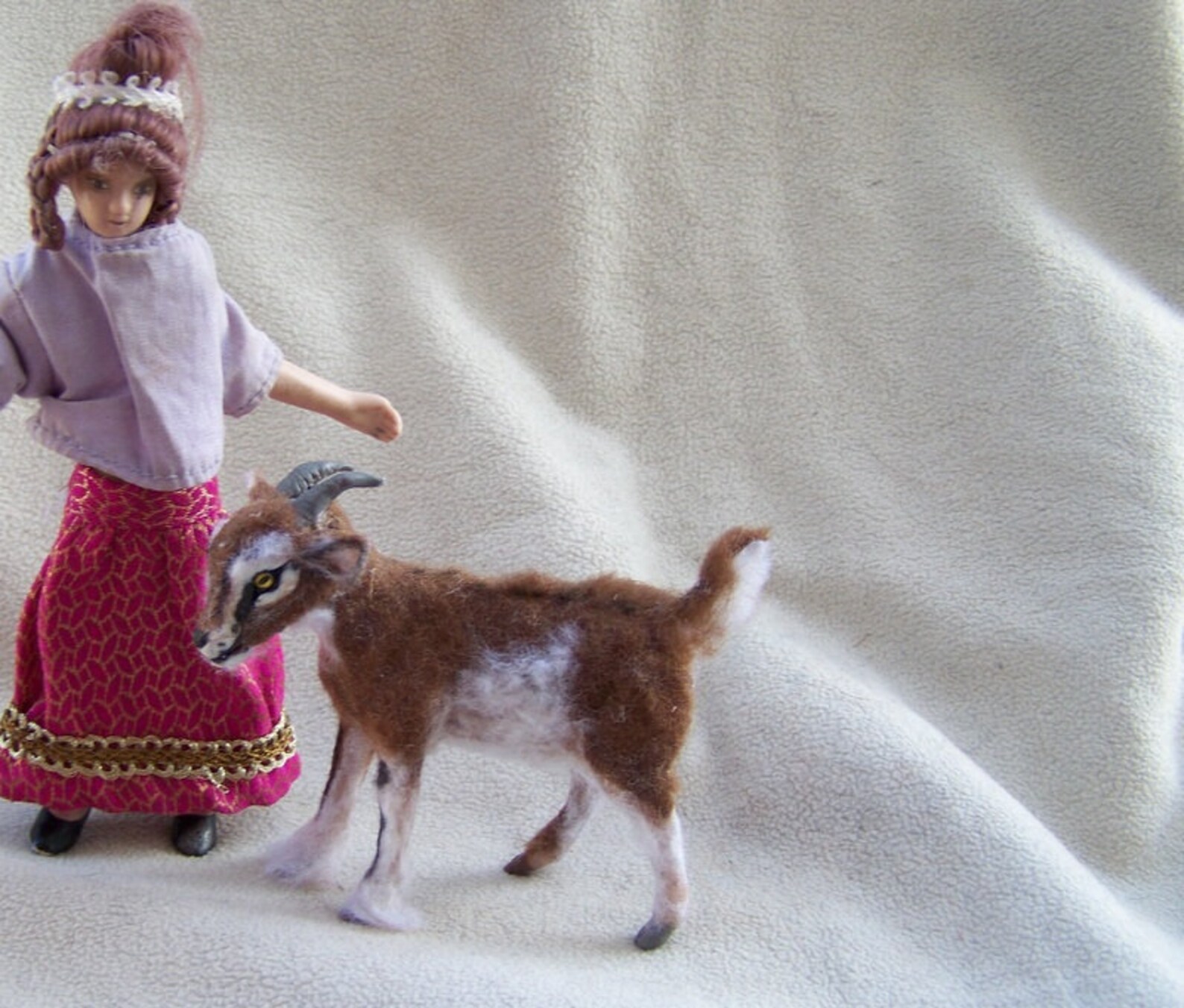 Ooak Made to Order Dollhouse Miniature 1/12 Scale Goat by Malga - Etsy