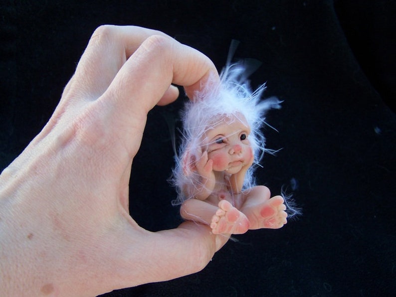 MADE TO ORDER Ooak Tiny Snowflake Elf by Malga - Etsy