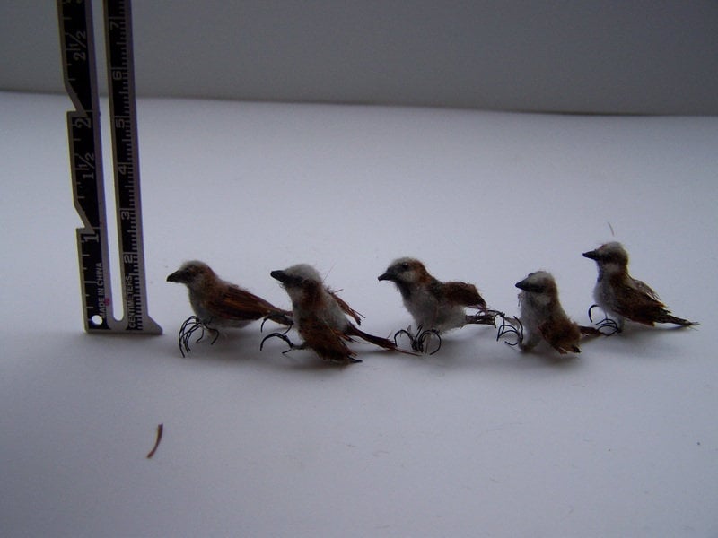 MADE TO ORDER Ooak Dollhouse Miniature Sparrows on the Tree by Malga - Etsy