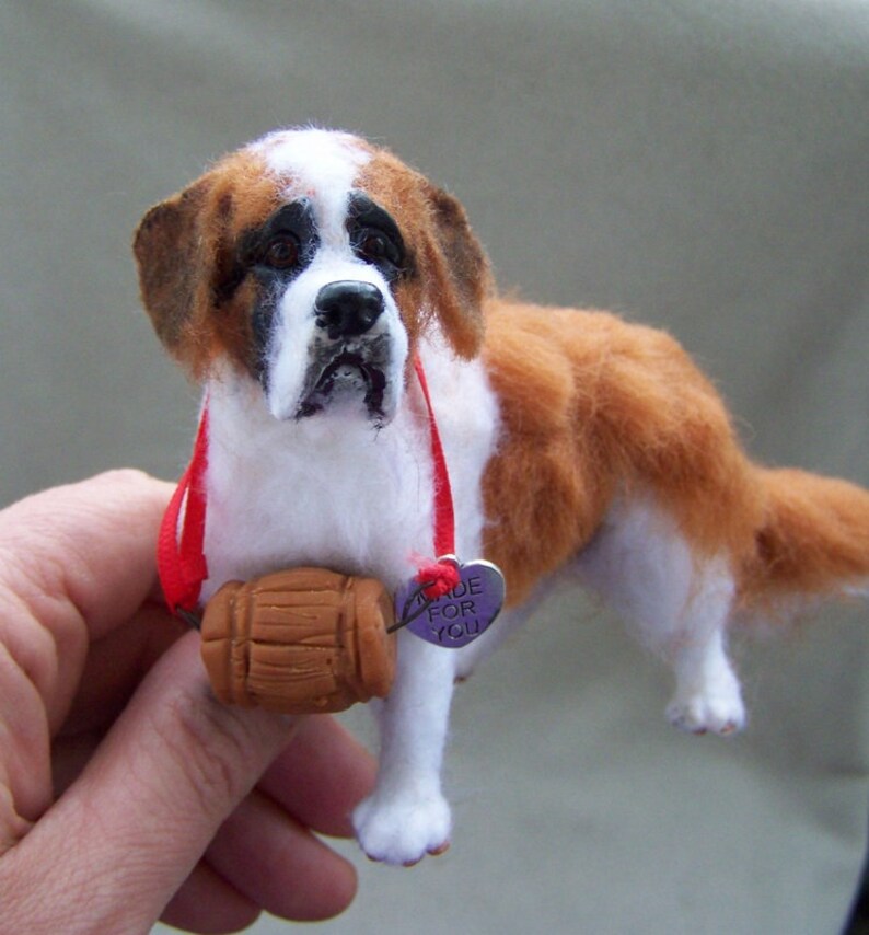 MADE TO ORDER Ooak Dollhouse Miniature Saint Bernard Dog by - Etsy