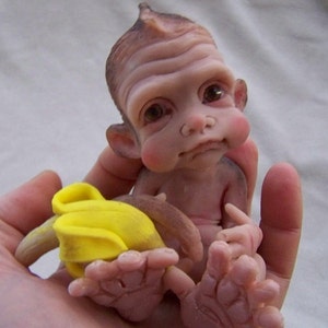 Made to Order OOAK Monkey Baby Elf by Malga - Etsy