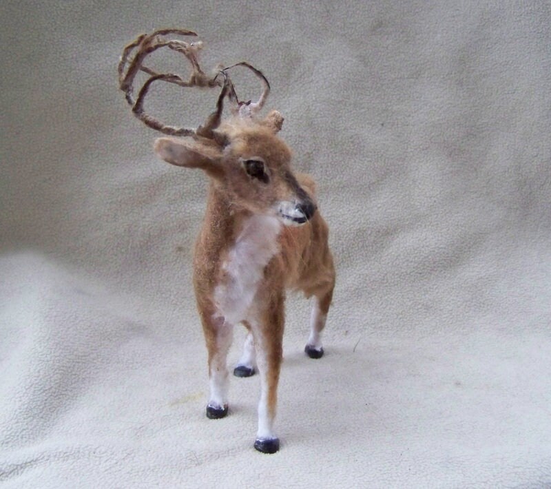 MADE TO ORDER Ooak Dolhouse Miniature Deer Stag Buck by Malga - Etsy