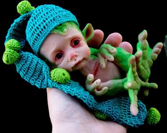 Made to Order OOAK Monkey Baby Elf by Malga | Etsy
