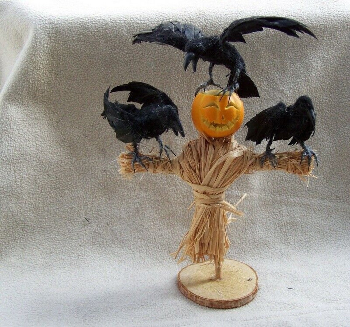 MADE TO ORDER Dollhouse Miniature Ravens & Scarecrow Birds - Etsy