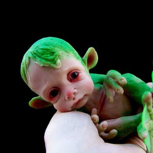 Made to Order OOAK Frog Baby Elf by Malga - Etsy