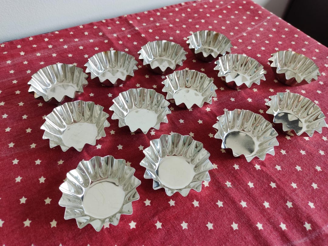 Vintage Set 14 Pcs. Sandbakkel Cookie Biscuit Cake Molds, Fluted Tart ...