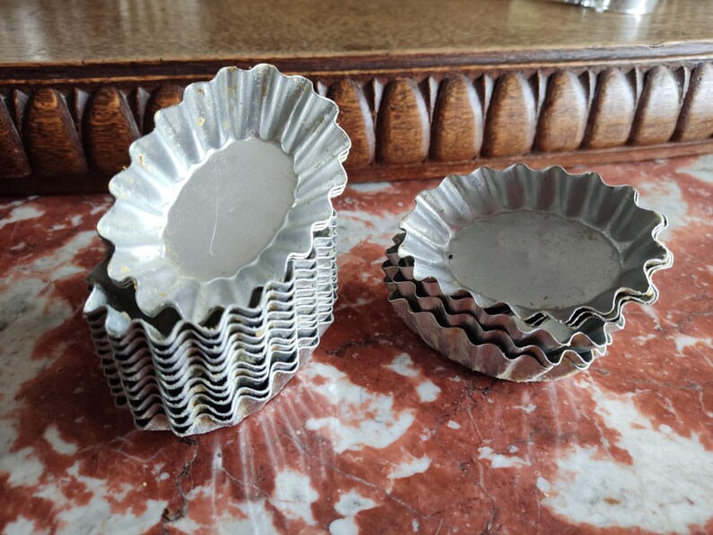 Vintage Set 20 Pcs. Aluminium Sandbakkel Cookie 2 Sets Biscuit Cake ...