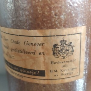 Vintage 1940s. Dutch Bols Bottle Amsterdam Brown Glazed Pottery Holland ...