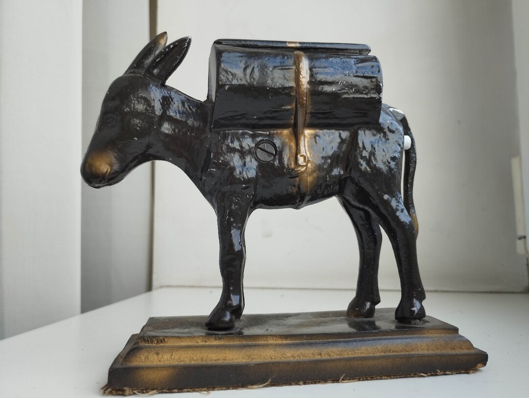 Swedish Cast Aluminum Vintage Mechanical Metal Donkey Cigarette ...