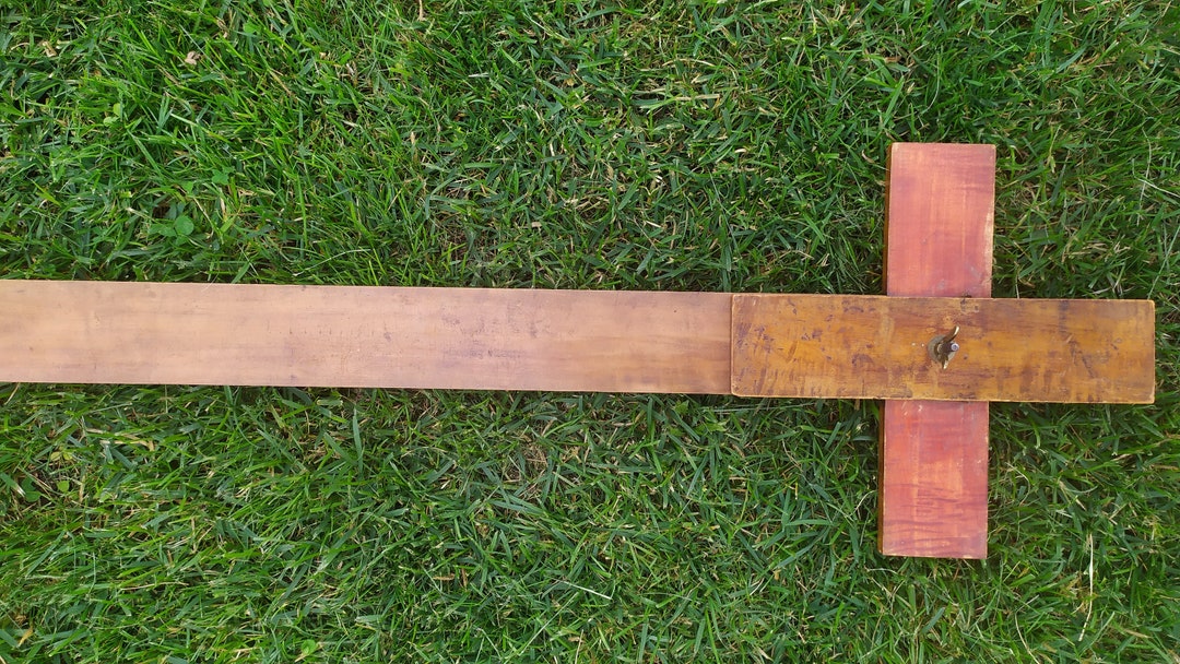 Antique Wooden Swedish Carpenter's Square Ruler Measuring Tool Marked ...