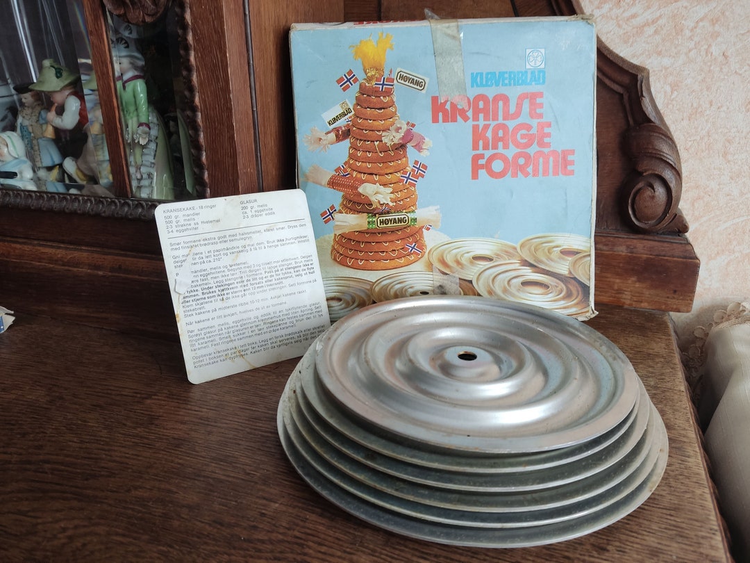 Hoyang Norwegian Kranse Kake Macaroon Cake Tin Pan Mold Made in Norway ...
