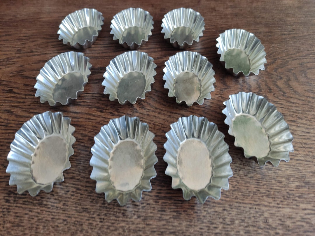 Vintage Set 11 Pcs. Aluminium Sandbakkel Cookie Biscuit Cake Molds ...