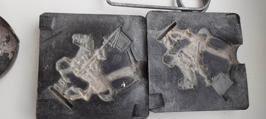 Vintage Set Swedish AD Jan Edman Set Black Rubber Mold for Casting Tin ...