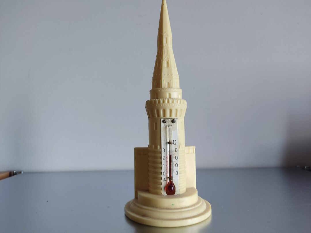 Vintage Soviet Thermometer Spasskaya Tower of Moscow Kremlin USSR ...
