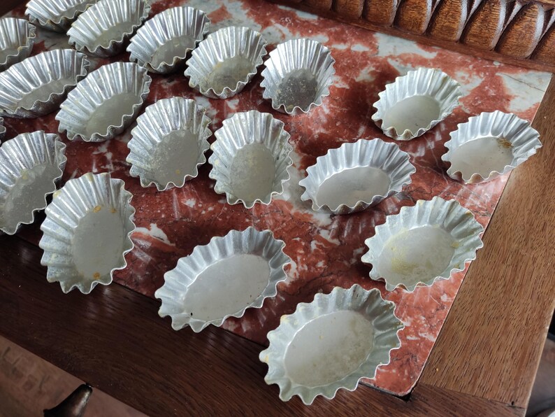 Vintage Set 20 Pcs. Aluminium Sandbakkel Cookie 2 Sets Biscuit Cake ...