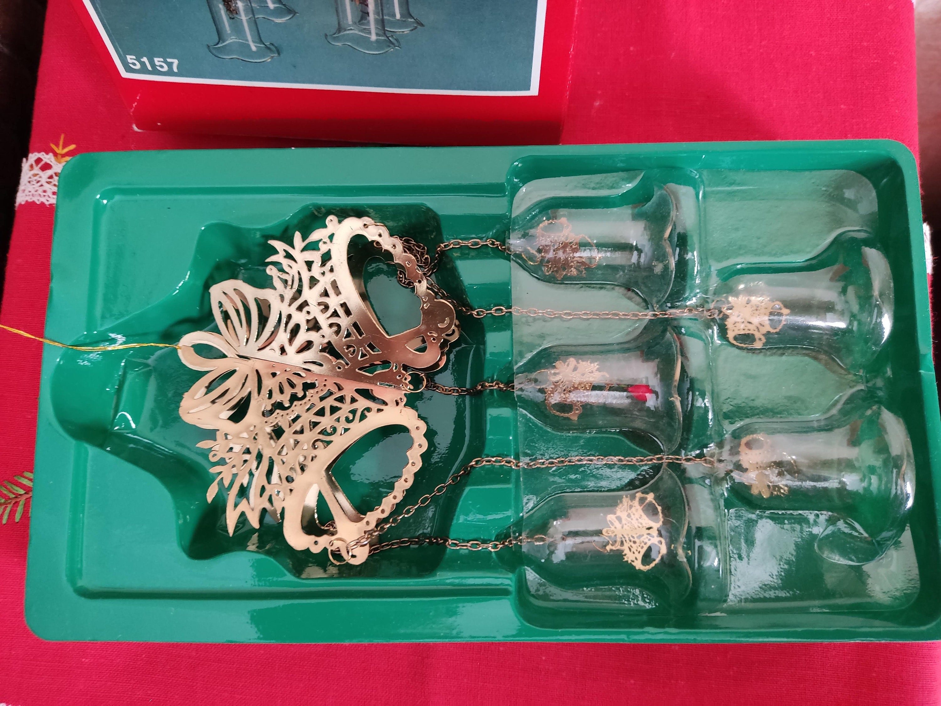 Vintage Scandia Present Christmas Ornament Decoration Mobile Bells ...