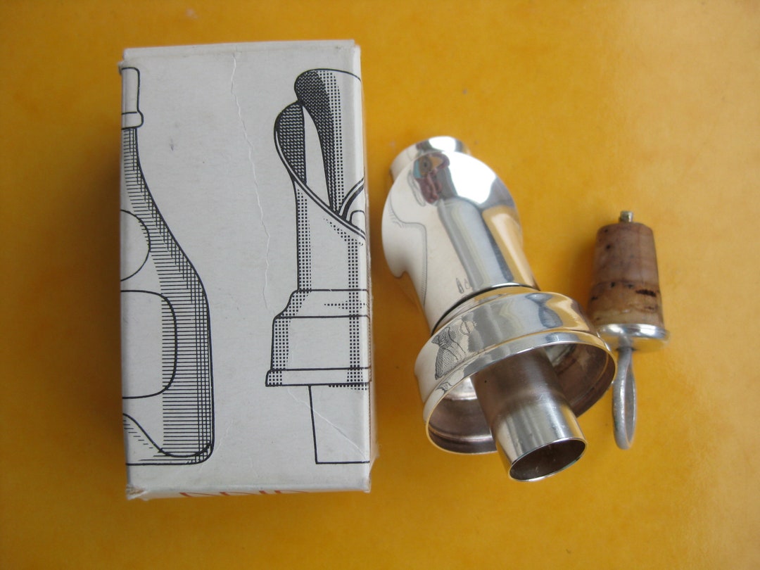 Vintage Silver Plated Wine Drip Stopper With Box Marked C.g.hallberg - Etsy
