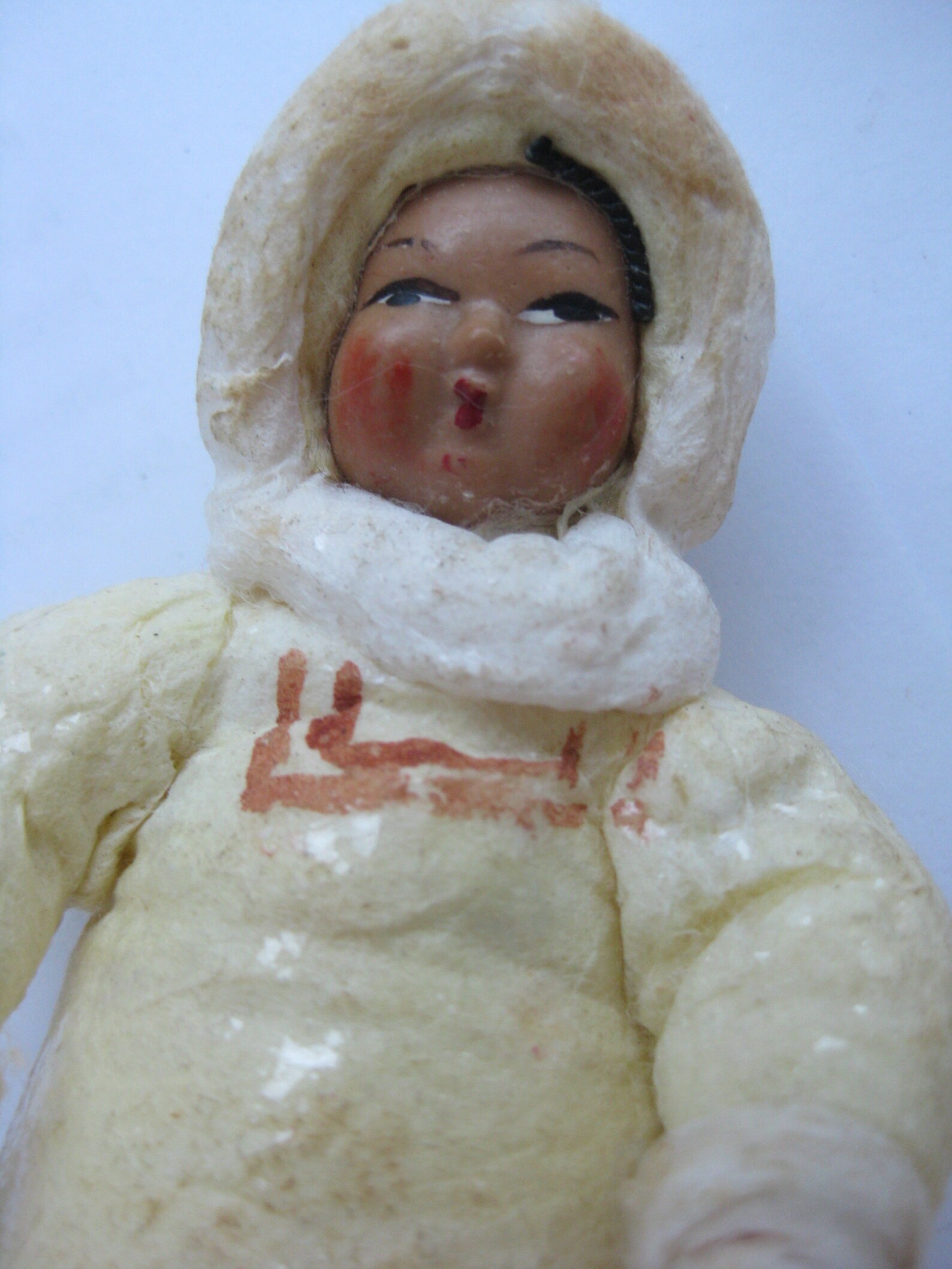 Rare 1930s Eskimo Antique Christmas Spun Cotton Ornament Soviet ...