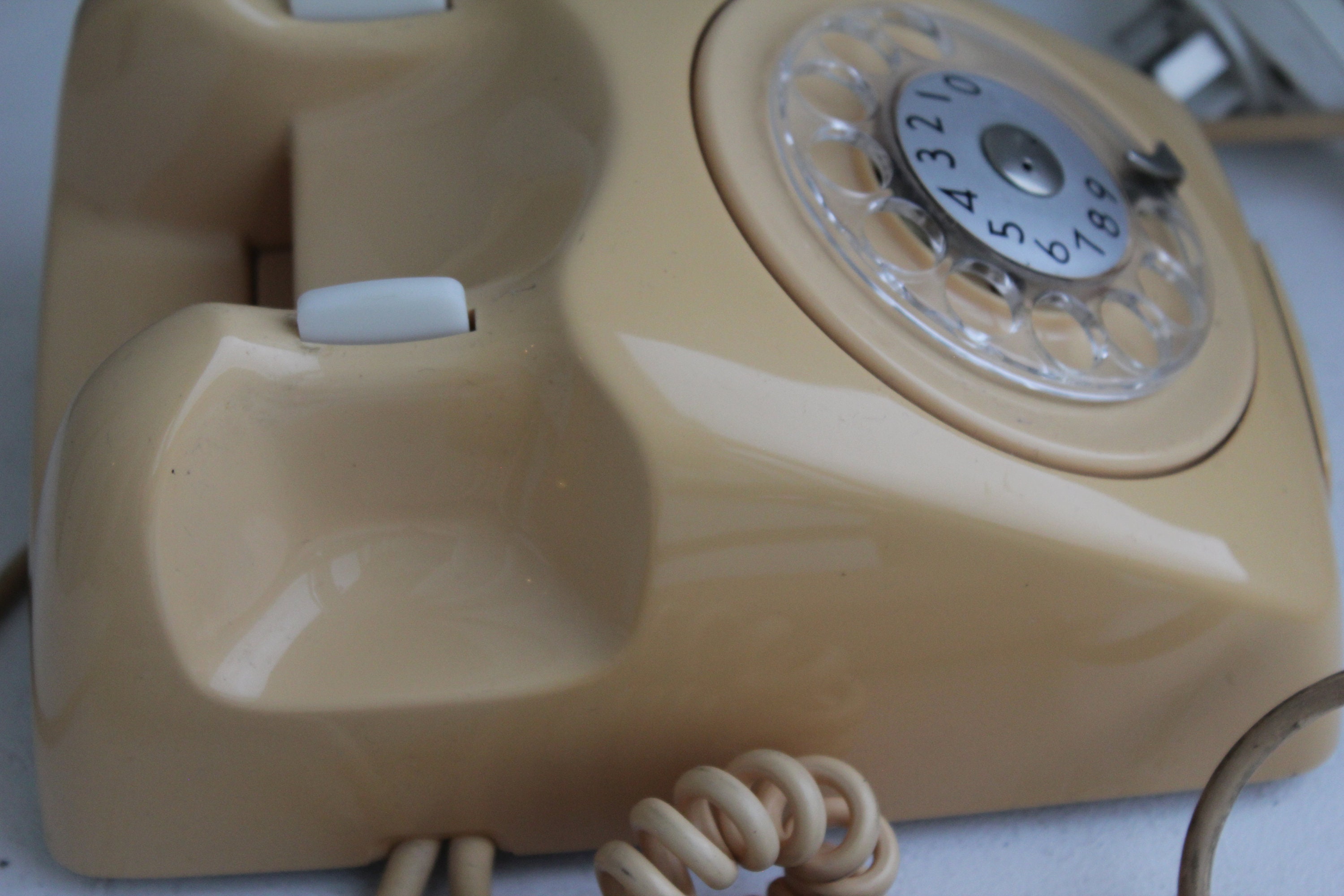 Vintage 1970s Ivory Telephone Rotary Swedish by Eriksson LM in - Etsy