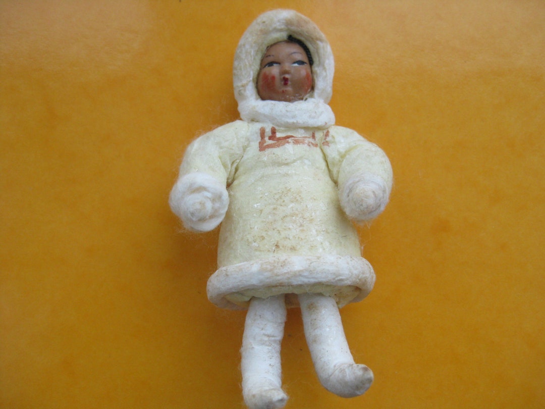 Rare 1930s Eskimo Antique Christmas Spun Cotton Ornament Soviet ...