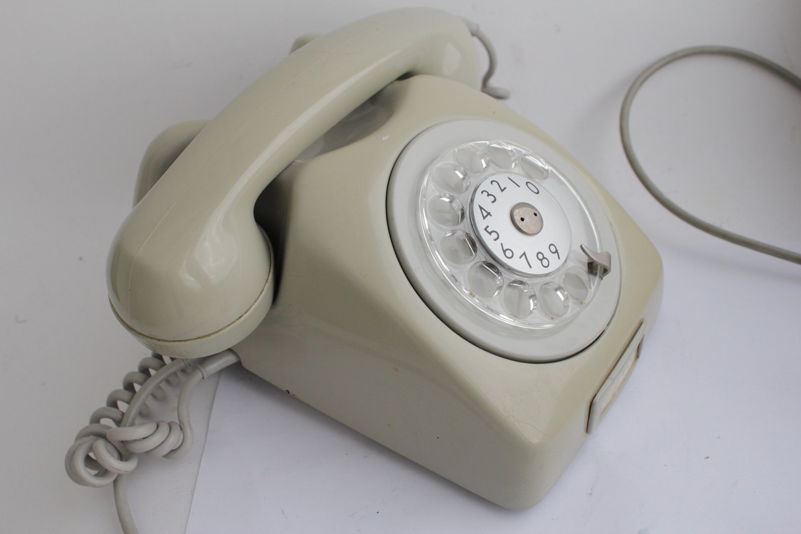 Vintage 1970s Grey Telephone Rotary Swedish by Eriksson LM in Working ...