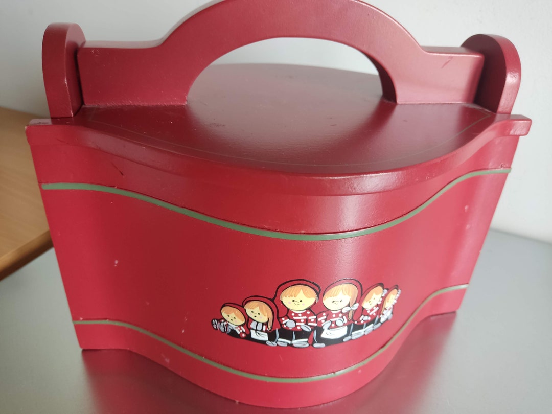 Vintage Wooden Box Svepask Sweden Swedish Folk Art, Bent Birch Bark Box ...