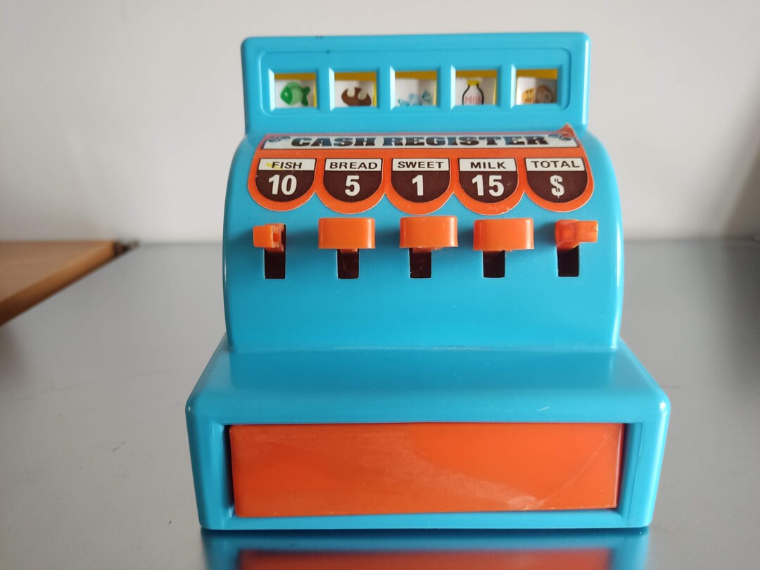 Vintage Made in Hong Kong Hard Plastic Toy Cash Register - Etsy