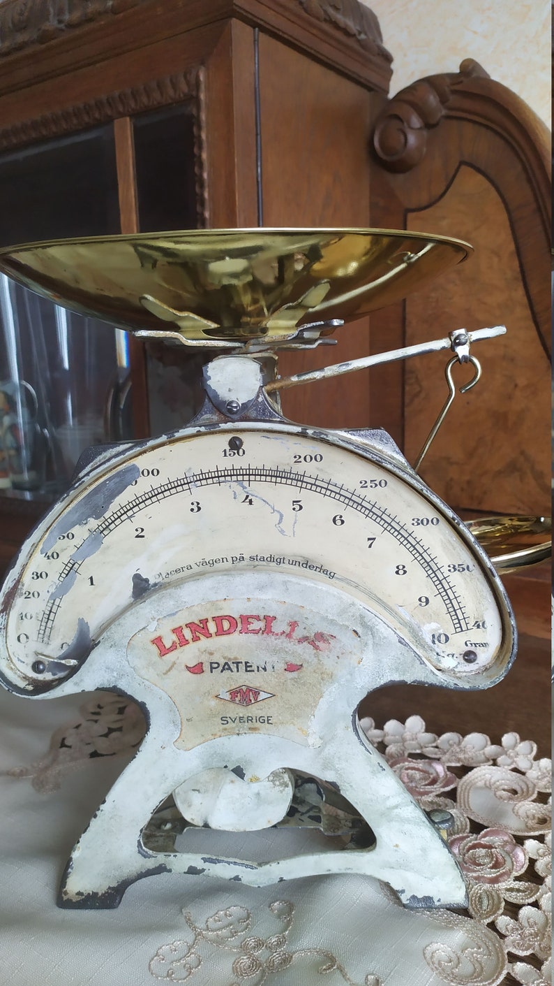 Vintage 1920s Swedish Lindells Table Cast Iron Kitchen Scale - Etsy