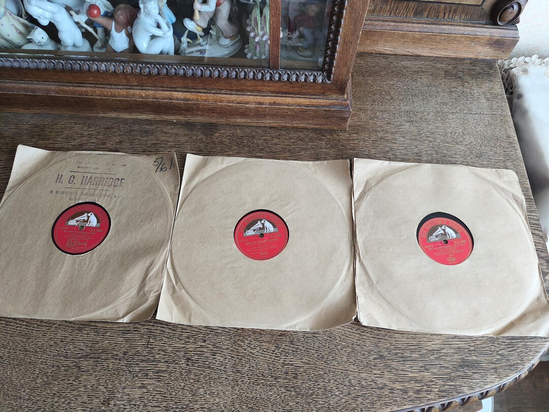 Set of 3 HMV 78 RPM Shellac Records Mccormack Schumann Lieder Schubert ...