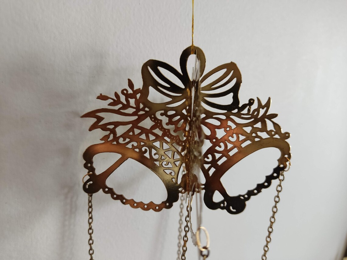 Vintage Scandia Present Christmas Ornament Decoration Mobile Bells ...