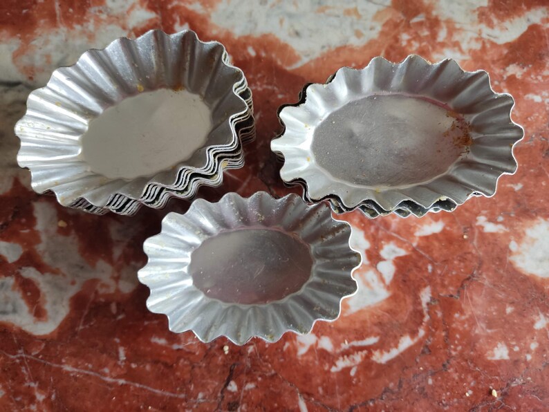 Vintage Set 20 Pcs. Aluminium Sandbakkel Cookie 2 Sets Biscuit Cake ...