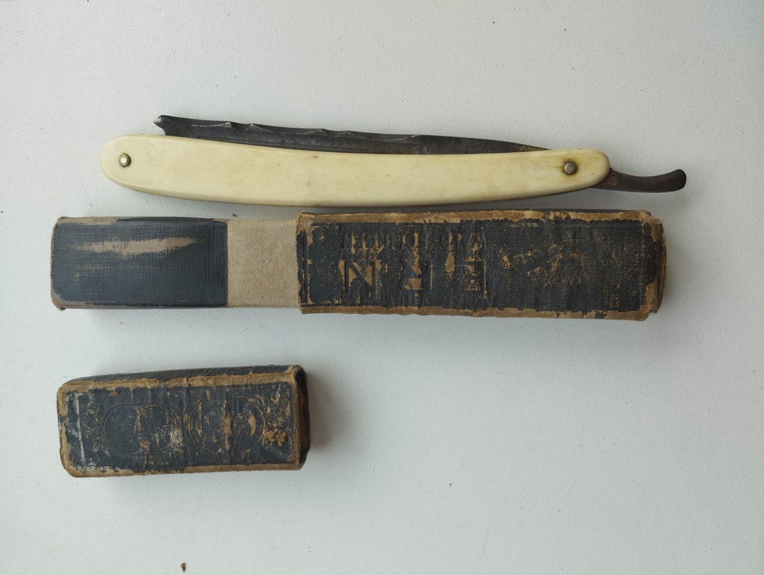 Rare Used Straight Razor Wald Solingen Ern 445 Protector GERMANY With ...