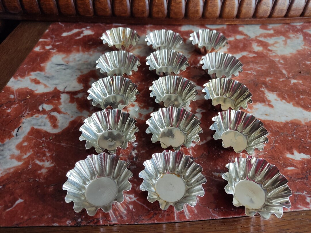 Vintage Set 15 Pcs. Sandbakkel Cookie Biscuit Cake Molds, Fluted Tart ...