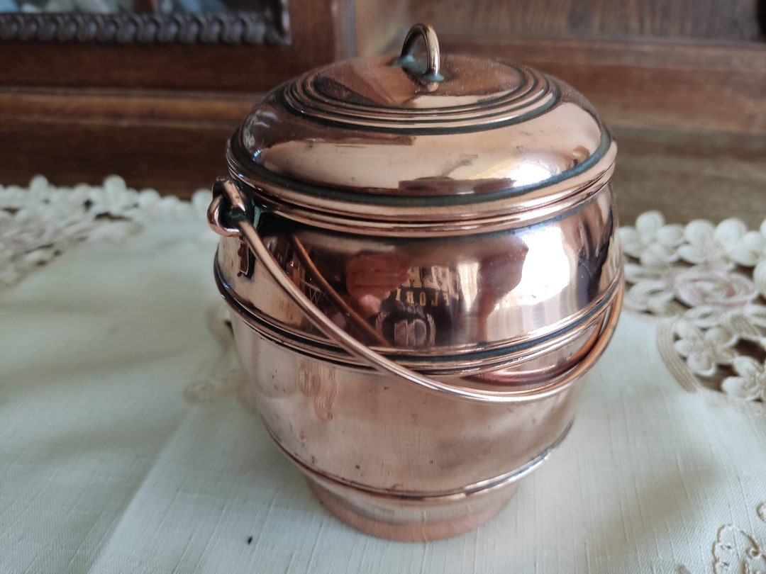 Vintage Copper Milk Can With Lid, Vintage Pail, Copper Container - Etsy