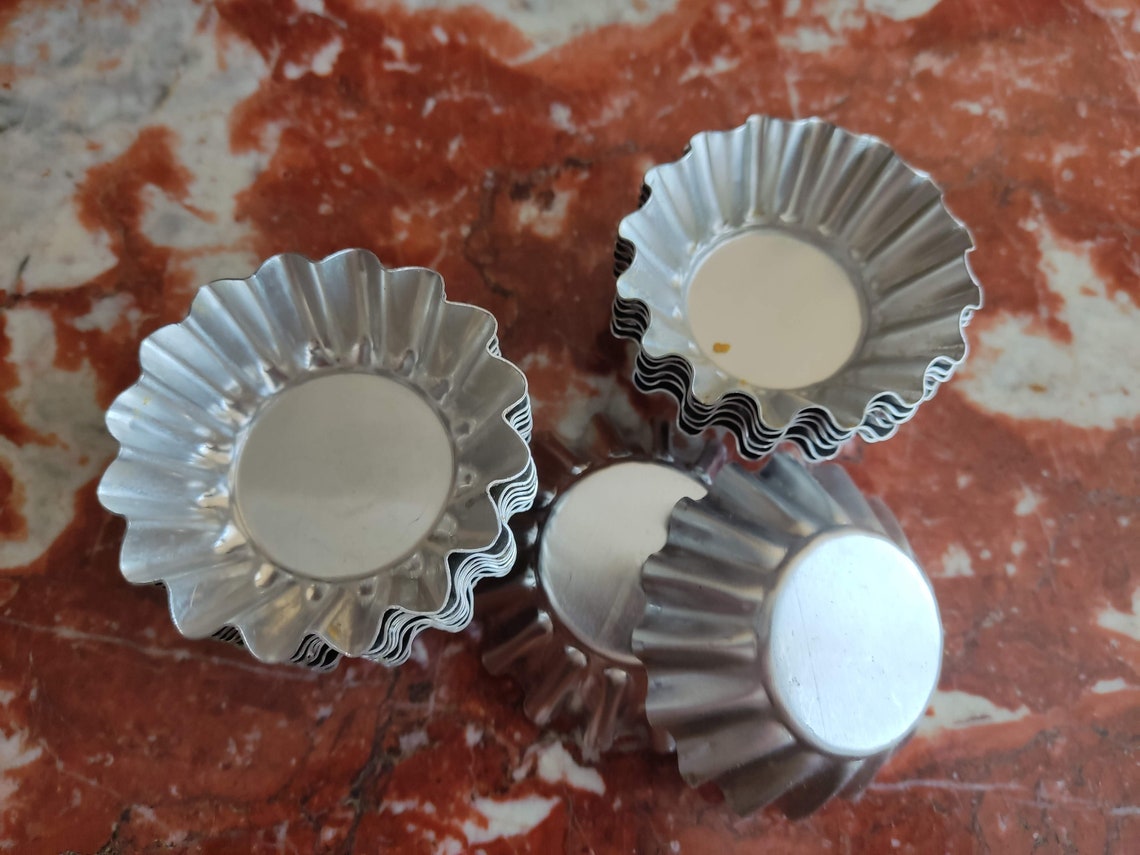 Vintage Set 16 Pcs. Aluminium Sandbakkel Cookie Biscuit Cake Molds ...