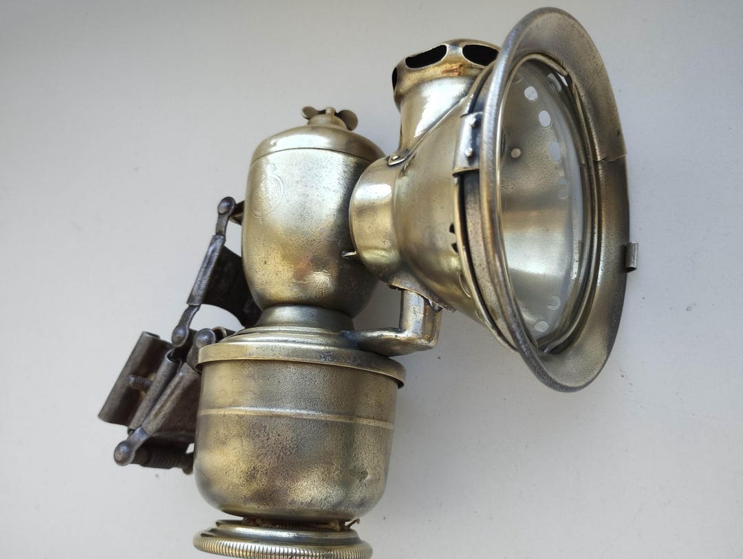Antique BRASS Carbide ACETYLENE Bike Bicycle Lamp Jos.lucas LTD Aceta ...