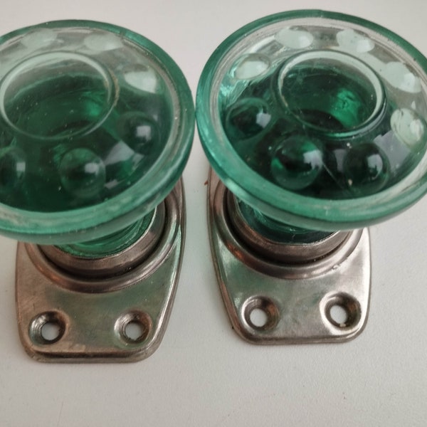 Green Glass Door Knobs - Etsy