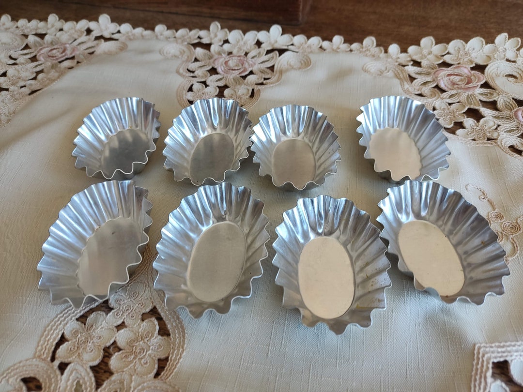 Vintage Set 8 Pcs. Aluminium Sandbakkel Cookie Biscuit Cake Molds ...