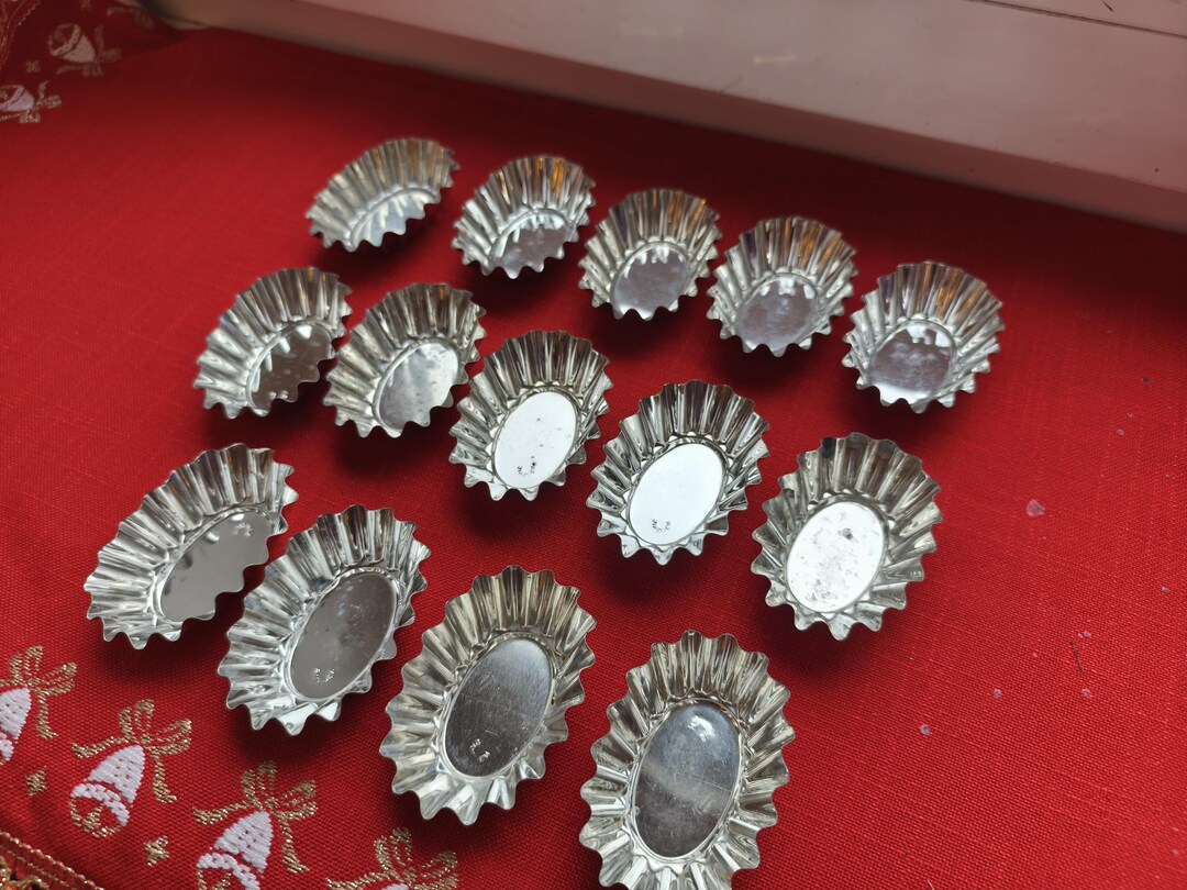 Vintage Set 14 Pcs. Sandbakkel Cookie Biscuit Cake Molds, Fluted Tart ...