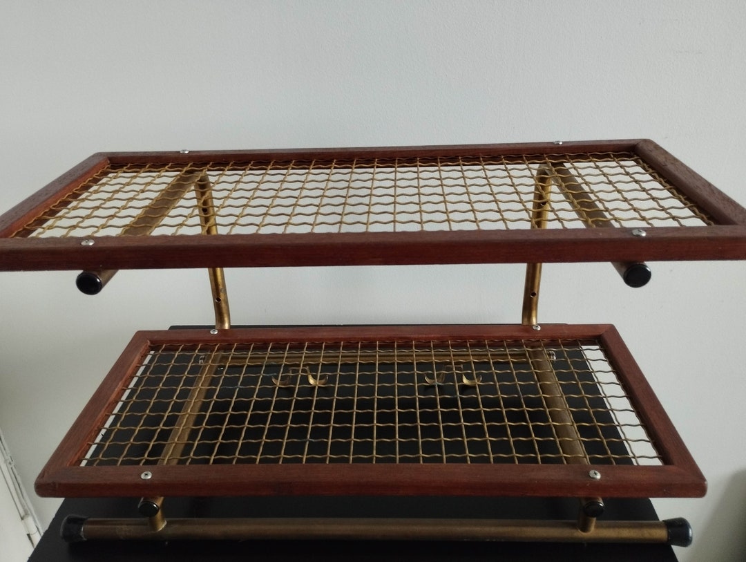 Swedish Vintage Teak & Metal Shelf or Clothes Rack From Isakssons Habo ...