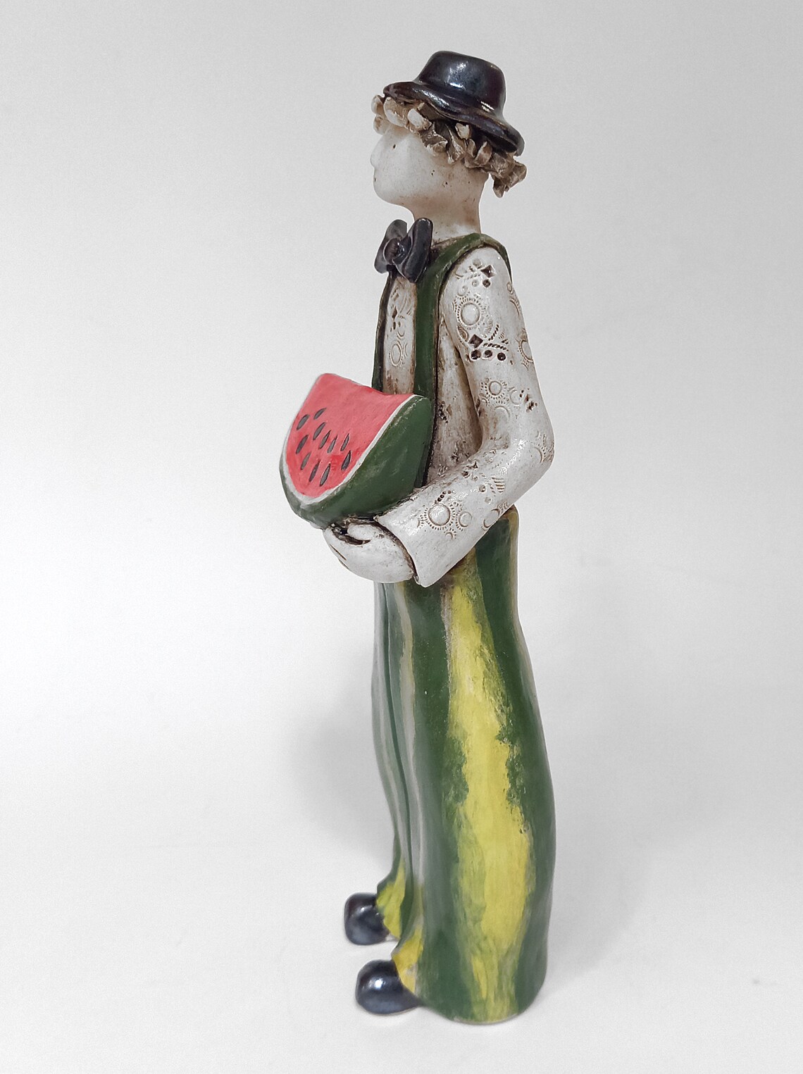 The Watermelon Boy, Ceramic Sculpture, Art Sculpture, Clay Figurine ...