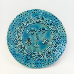 The Blue Sun, Ceramic Sculpture, Art Sculpture, Clay Sun, Art Ceramics ...