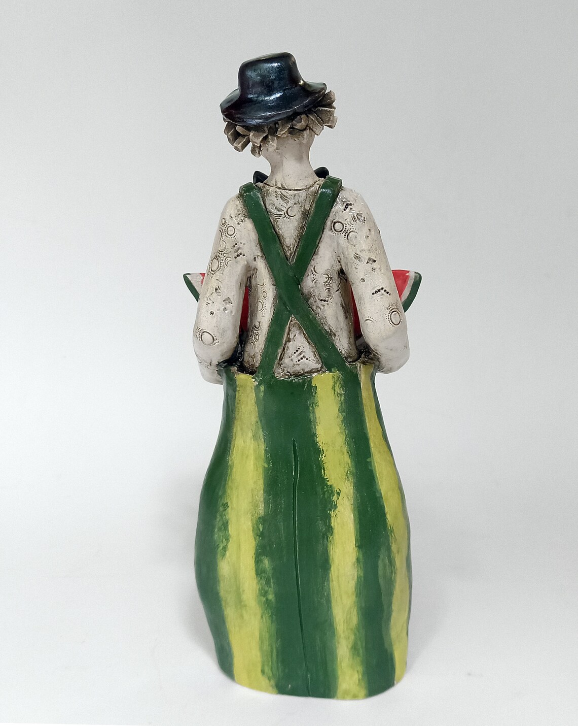 The Watermelon Boy, Ceramic Sculpture, Art Sculpture, Clay Figurine ...