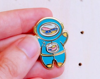 Astronaut in a Paper Airplane Hard Enamel Pin - Etsy