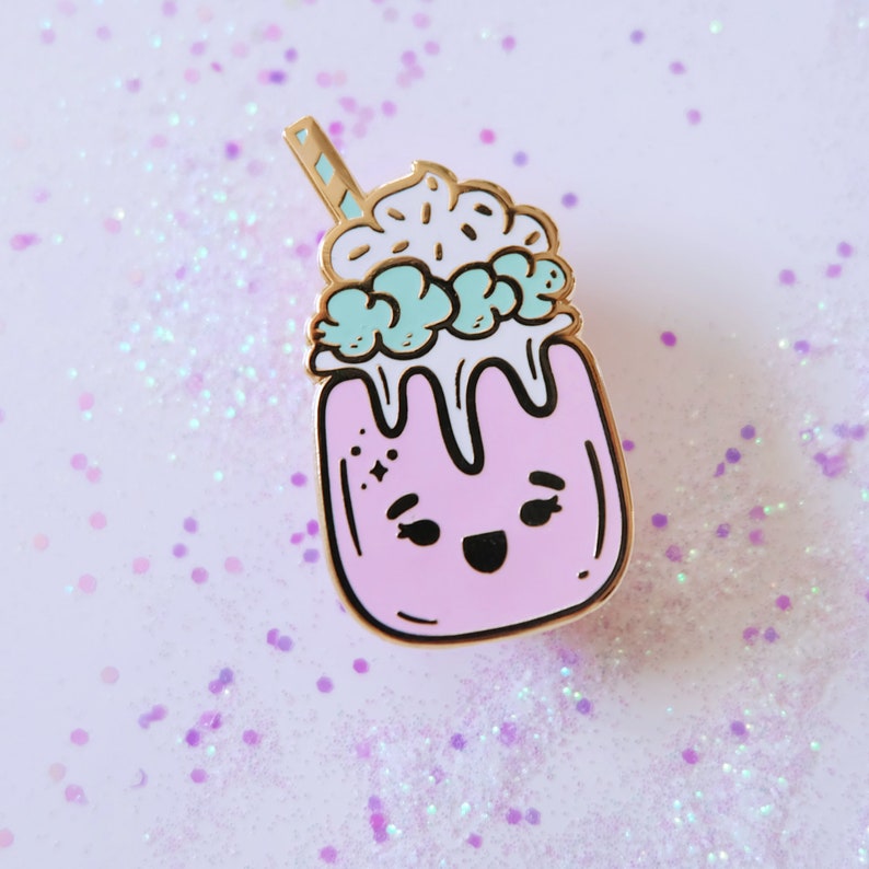 Milkshake Hard Enamel Pin | Etsy