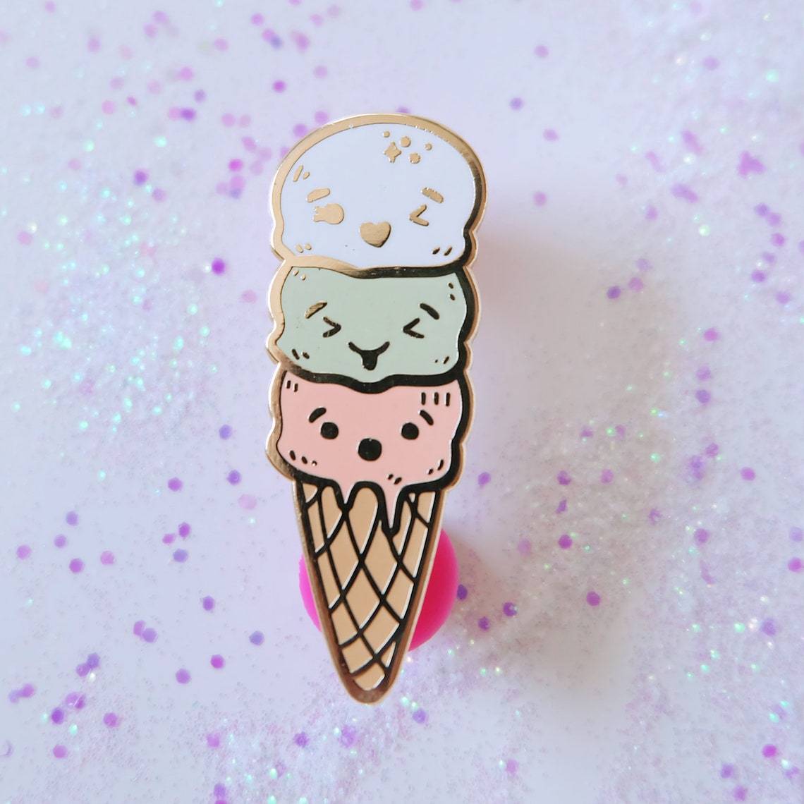Ice Cream Hard Enamel Pin | Etsy