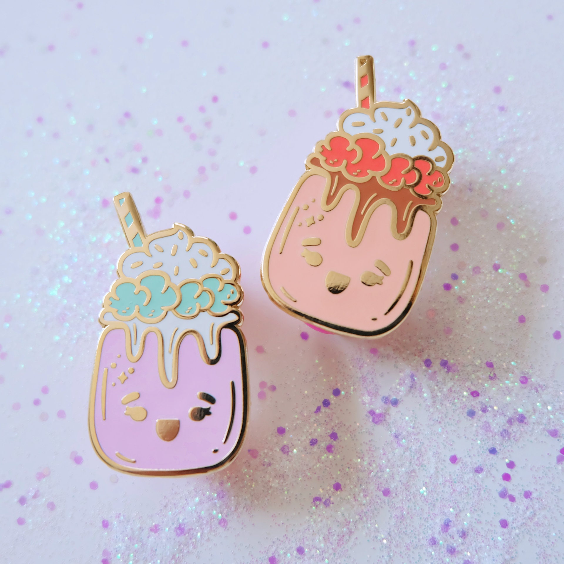 Milkshake Hard Enamel Pin | Etsy