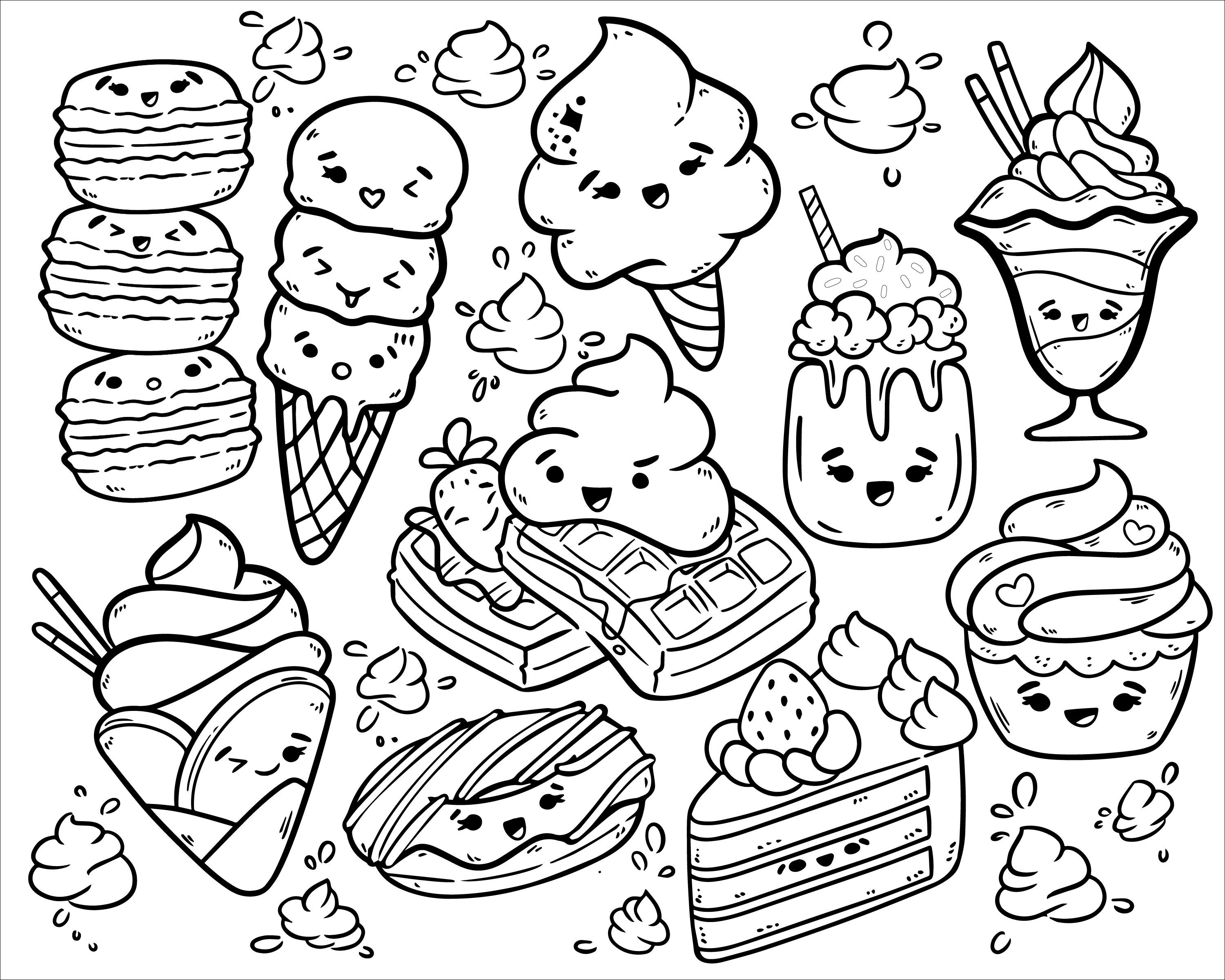 Sweet Treats Coloring Sheets Descarga Digital - Etsy España