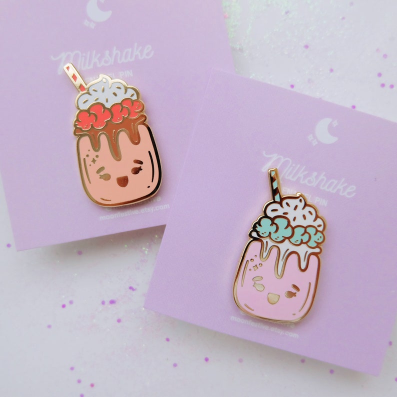 Milkshake Hard Enamel Pin | Etsy